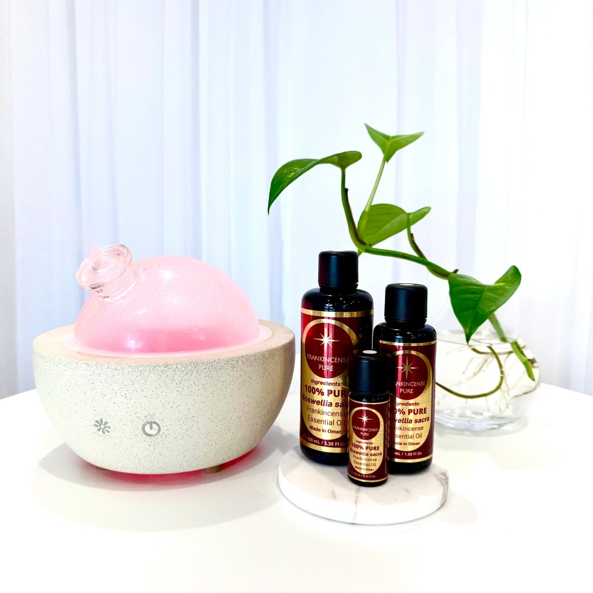 Ultrasonic Essential Oil Diffuser Terrazzo Concrete – Frankincense Pure